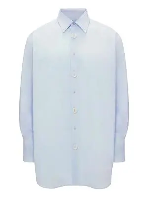 JW Anderson Anchor-embroidered Cotton Shirt - Blue