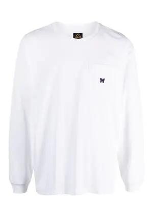 Needles Logo-appliqué Long-sleeve T-shirt - White