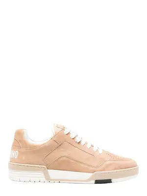 Moschino Streetball Leather Sneakers - Neutrals