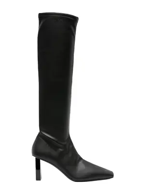 COURREGES Ac Charm 70mm Faux-leather Boots - Black