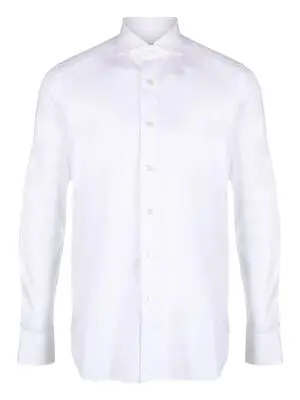 XACUS Spread-collar Cotton Shirt - White