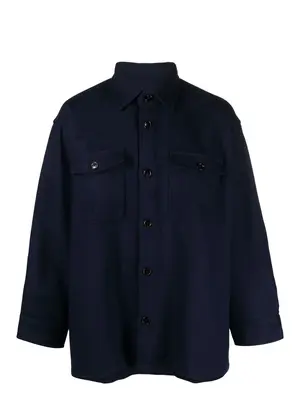 Ami Wool-blend Shirt Jacket - Blue