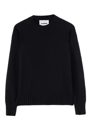 JIL SANDER Crew-neck Cashmere Jumper - Black