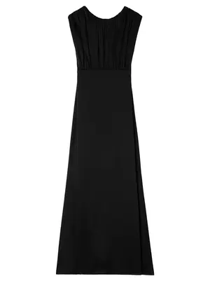 JIL SANDER Gathered Sleeveless Gown - Black