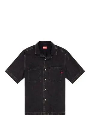 DIESEL D-paroshort Short-sleeved Denim Shirt - Black