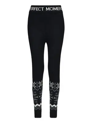 Perfect Moment Nordic Wool Leggings - Black