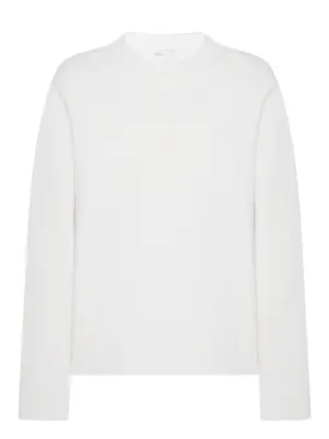 Rosetta Getty Crew-neck Double-face Jumper - White