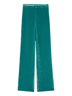 JIL SANDER Velvet Straight-leg Trousers - Green