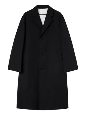 JIL SANDER Notched-lapel Single-breasted Coat - Black