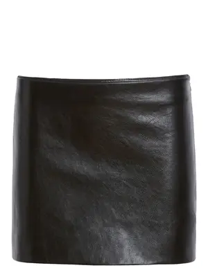 KHAITE KHAITE The Jett Leather Miniskirt