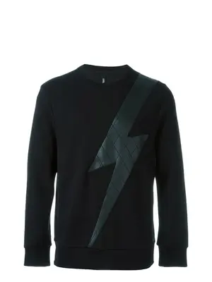 Neil Barrett Fl Design Sweatshirt - Black