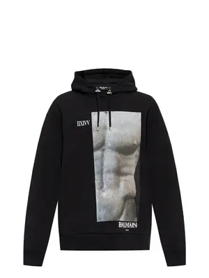 Balmain Cotton Hoodie - Black