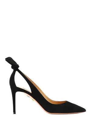 AQUAZZURA Bow Tie 85 Pumps - Black