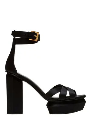 Balmain Ava Platform Sandals - Black
