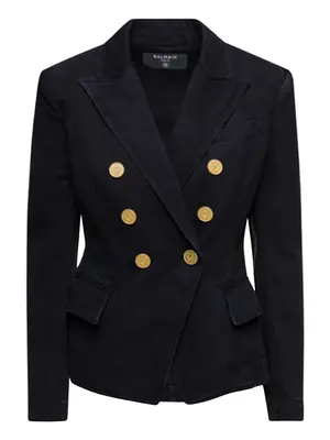 Balmain Double-breasted Blazer - Black