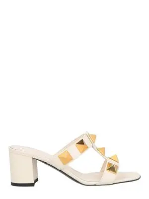 Valentino Garavani Roman Stud Leather Sandals - White