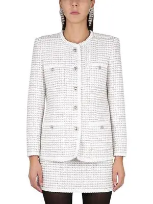 Alessandra Rich Tweed Jacket - White