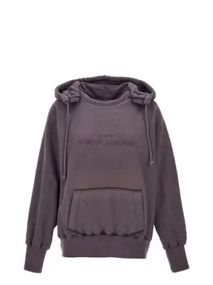 MAISON MARGIELA Cotton Hooded Sweatshirt - Purple