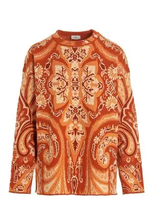 Etro Intarsia Pattern Knit Jumper - Orange