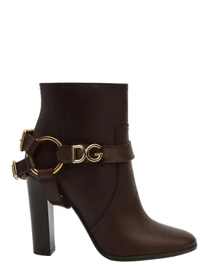 Dolce & Gabbana Leather Ankle Boots - Brown