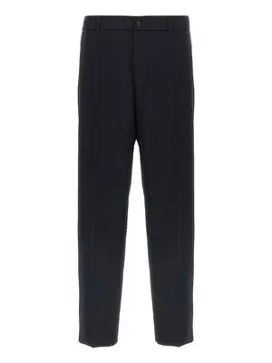 Moncler Wool Blend Gabardine Pants - Blue