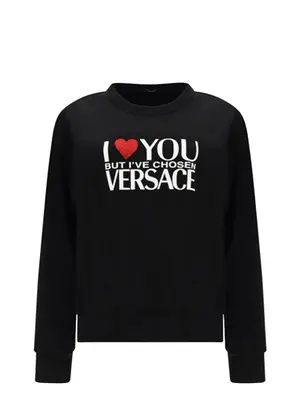 VERSACE Cotton Logo Sweatshirt