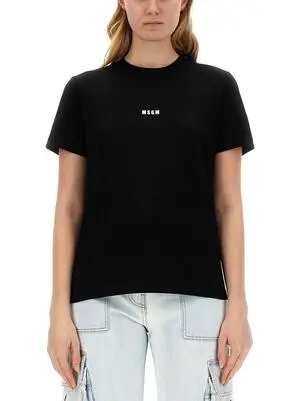 MSGM Micro Logo T-shirt - Black