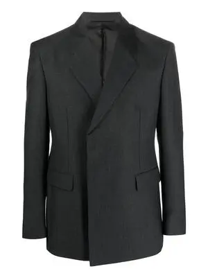Prada Double Breasted Wool Jacket - Gray