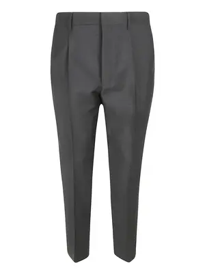 Prada Classic Wool Trousers - Gray