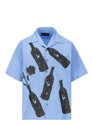 Prada Printed Cotton Shirt - Blue