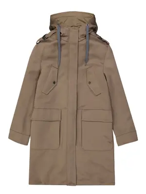 Brunello Cucinelli Blend Cotton Parka - Brown