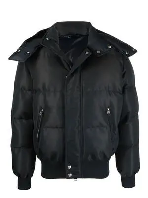 Alexander McQueen Padded Bomber Jacket - Black