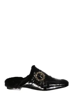 ELEVENTY Eleventy Leather Fur Mules