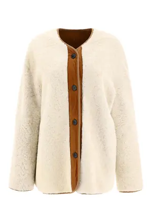 GIOVI Reversible Shearling Jacket - White