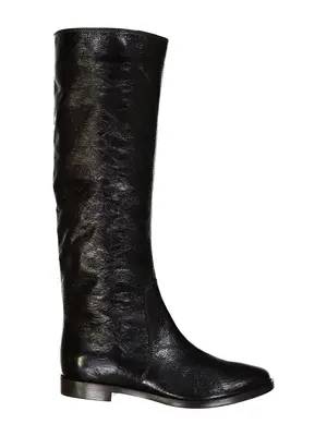 SERGIO ROSSI Leather Boots - Black