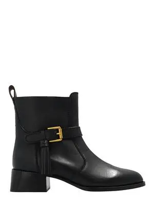 See By Chloé Lory Leather Ankle Boots - Black
