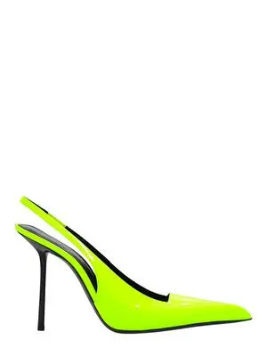 Saint Laurent Kiss 105 Slingback Pumps - Yellow