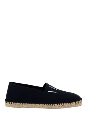 Valentino Garavani Canvas Logo Espadrilles - Black