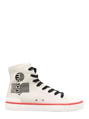 Isabel Marant Isabel Marant Logo Canvas High-Top Sneakers Beige