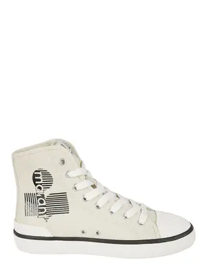 Isabel Marant Logo Canvas Sneakers - Beige
