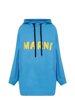 Marni Oversize Hooded Sweatshirt - Blue