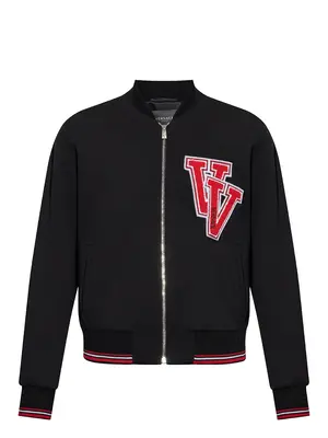 Versace Patch Bomber Jacket - Black