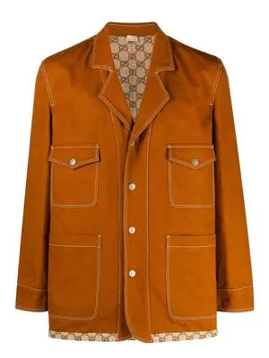 Gucci Gg Reversible Jacket - Brown