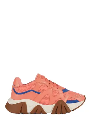 Versace Squalo Leather Sneakers - Coral