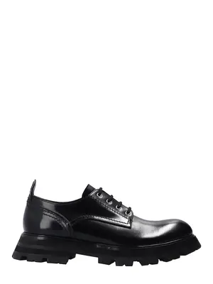 Alexander McQueen Leather Lace-up Shoes - Black