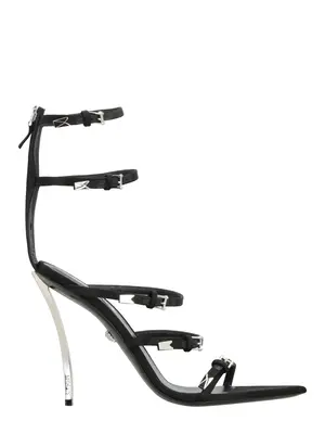 Versace Pin Point Sandals - Black