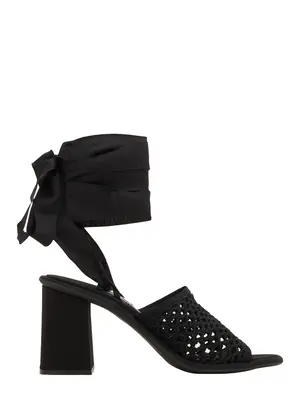 Miu Miu Macrame Sandals - Black