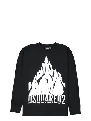 Dsquared2 Cotton Logo Sweatshirt - Black