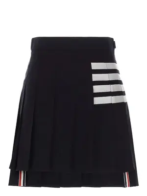 Thom Browne 4 Bar Pleated Skirt - Blue