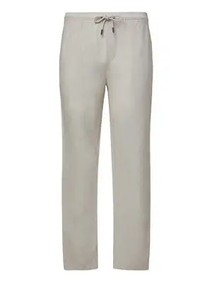 Onia Linen-blend Drawstring Pants Stone